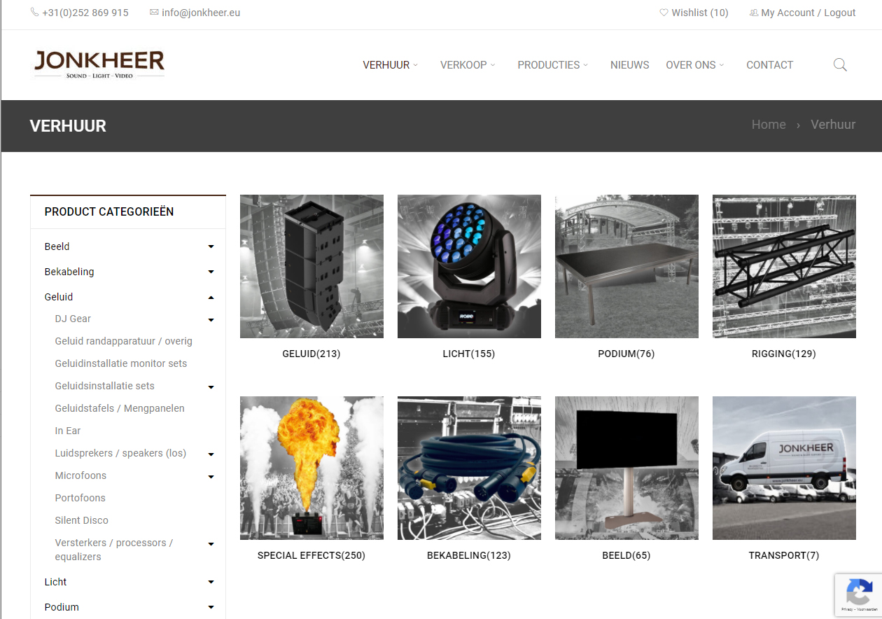 Nieuwe website www.jonkheer.eu online! - Jonkheer Sound, Light & Video